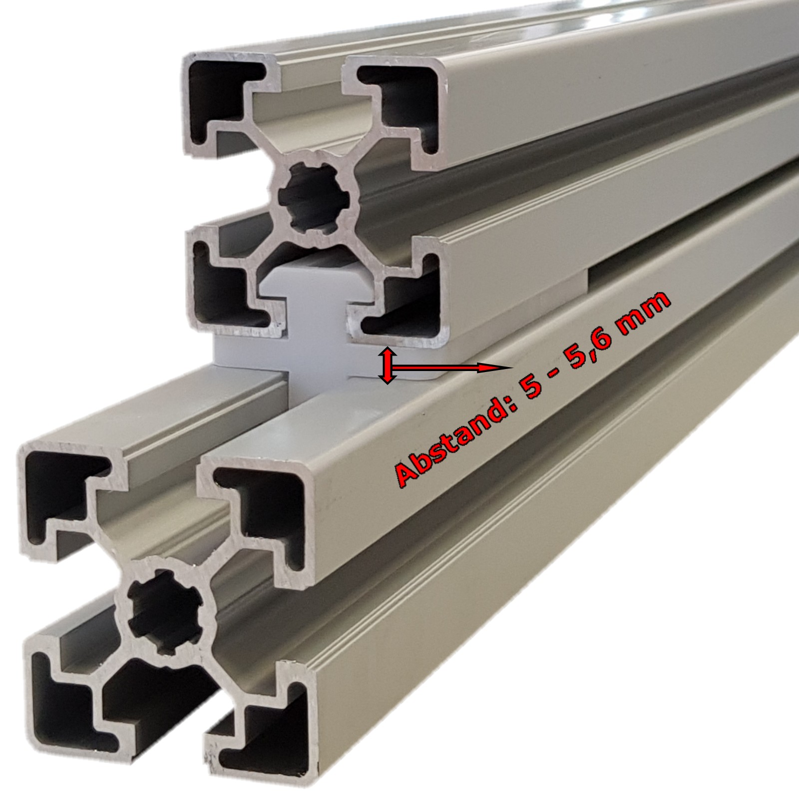 Aluprofiltechnik - Profilgleiter Nut 10 mittig Nut 10 / Nut 10 mittig