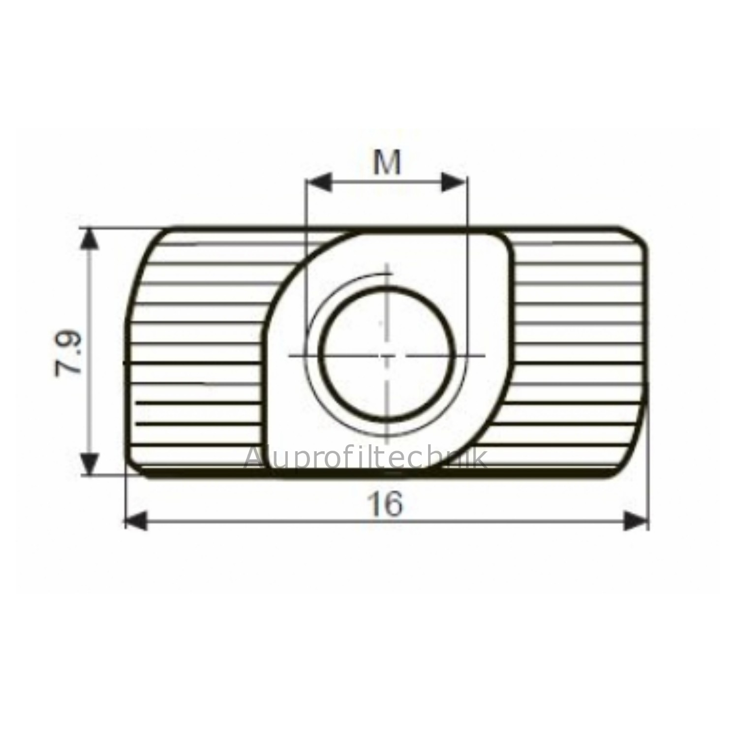 Aluprofiltechnik - Hammermutter,Nutenstein,Nutmutter,M4