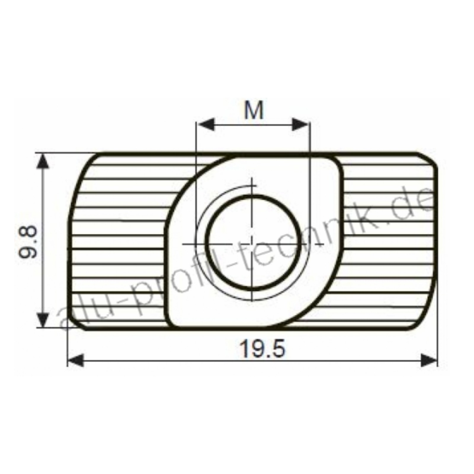 Aluprofiltechnik - Hammermutter,Nut 10 ,Nutenstein,Nutmutter,M4
